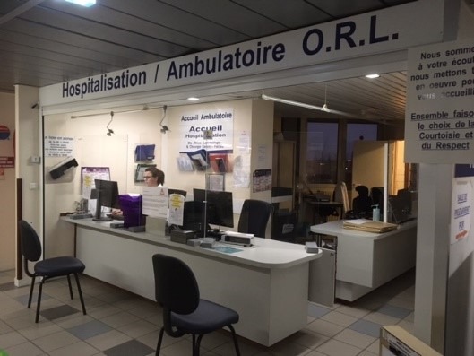 Modes d'hospitalisation : service ORL - CCF du CHU de Lille